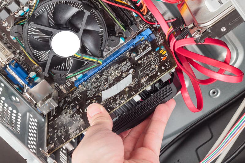 Installing new hardware stock image. Image of occupation - 30502973