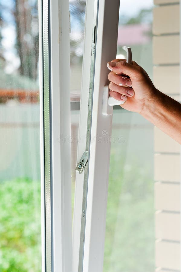 Installing new windows stock image. Image of opening - 27013187