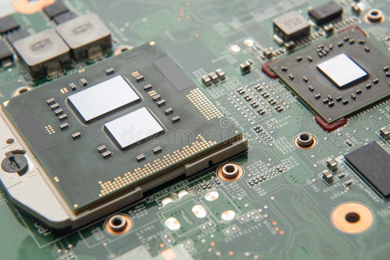 Installing a Processor in a Laptop during Service Stock Photo - Image ...