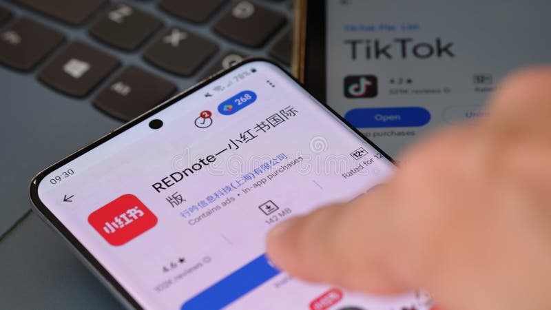 Installing REDNote Application on a Smartphone. Editorial Photo - Image ...