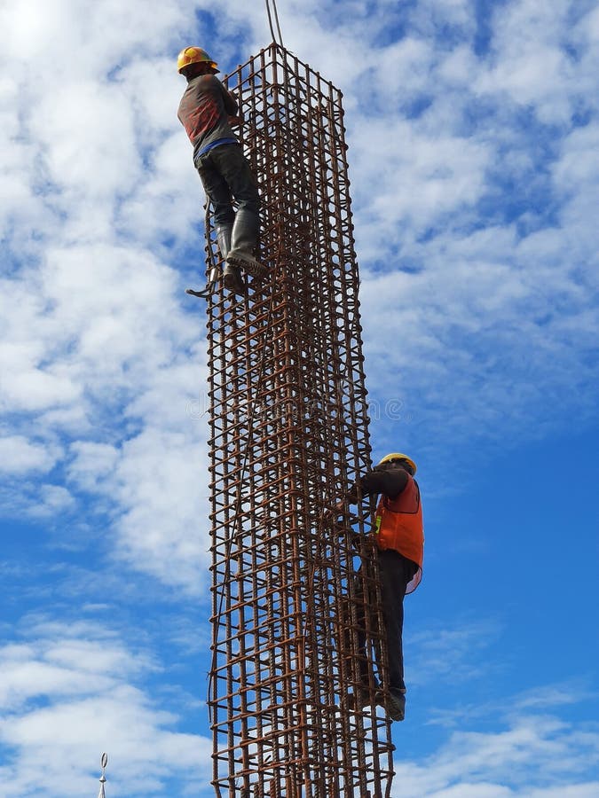 Reinforcement in Column of Multi Storey Building Stock Photo - Image of ...