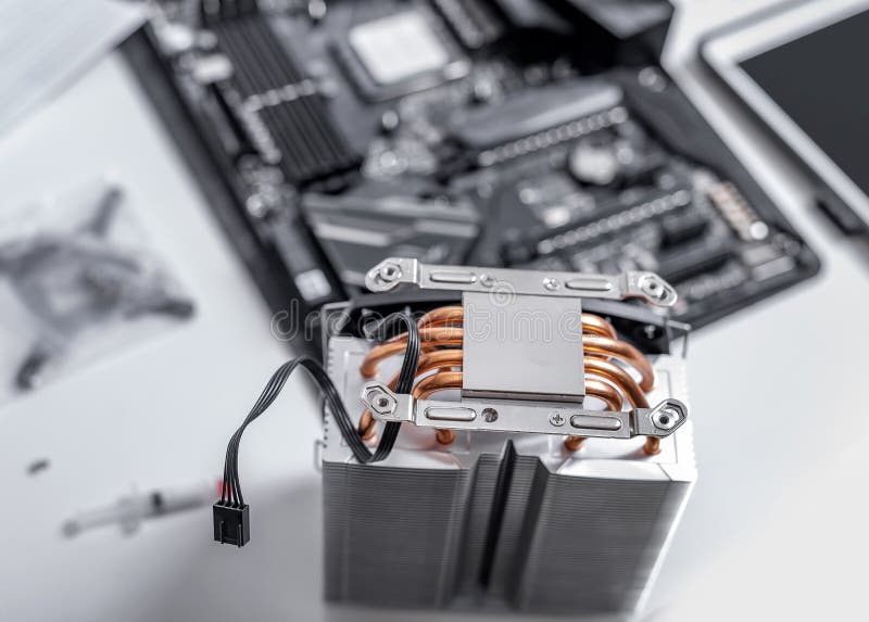 Installing or Repair the Air Cooling System of the PC Processor. Stock ...