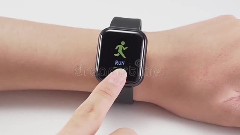 Installing Smart Watch and Checking Smart Watch Feauters on White ...