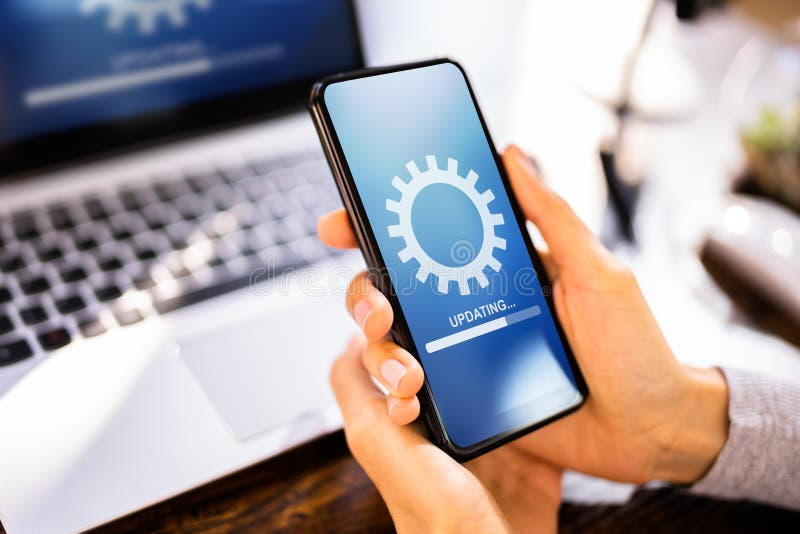 Loading Software into a Laptop Stock Image - Image of install, desk: 675919