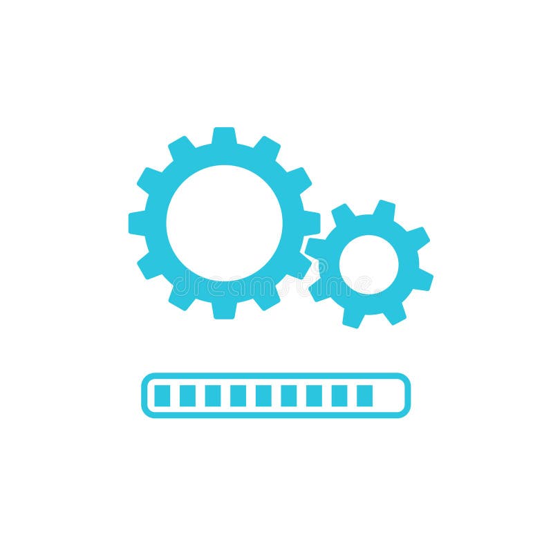 Installing Updates Icon. Isolated on White Backghround Stock ...