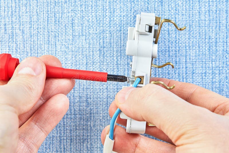 Installing Wall Plug Socket with Screwdriver Stock Photo - Image of ...
