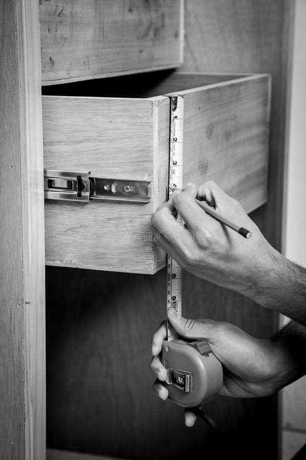 Installing Wooden Drawer Closet Stock Image - Image of baked, accuracy ...