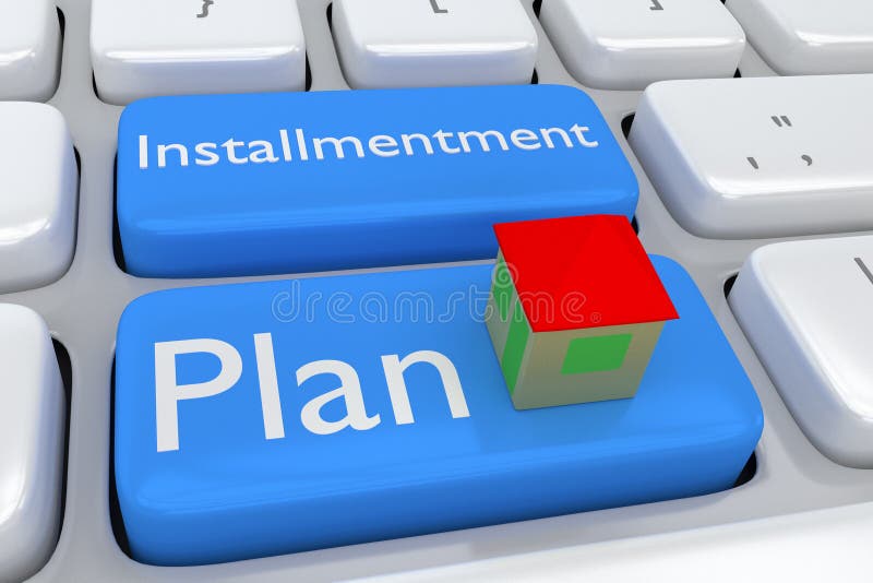 Installment Plan concept stock illustration. Illustration of button ...