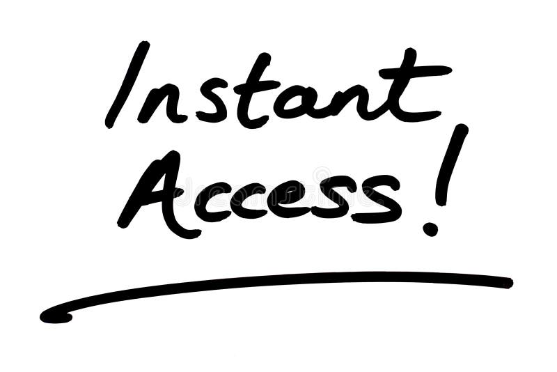 Instant Access stock illustration. Illustration of access - 190121246