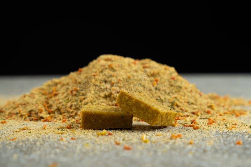 Instant Bouillon and Spice Mix in Cubes and Powder Stock Image - Image ...
