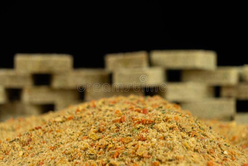 Instant Bouillon and Spice Mix in Cubes and Powder Stock Photo - Image ...