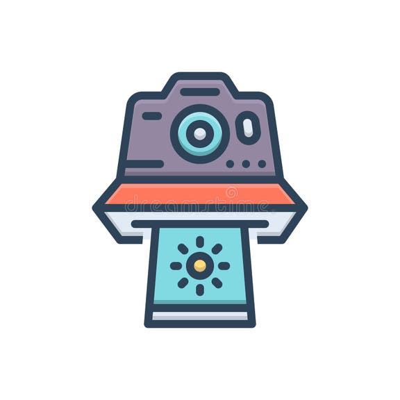 Color Illustration Icon for Instant Camera, Polaroid Camera and Photo ...