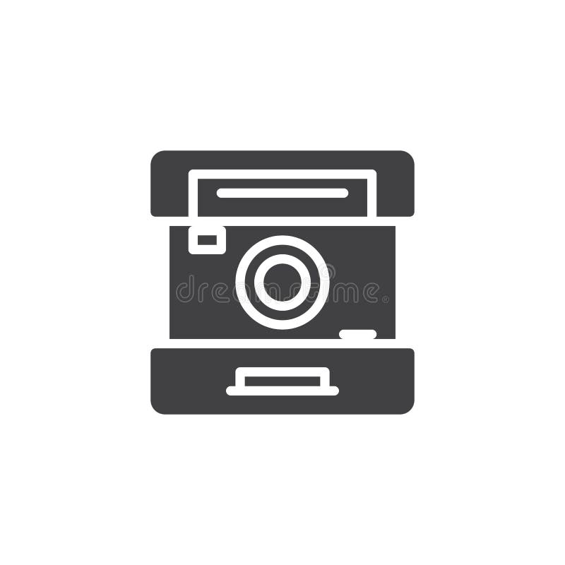 Instant Photo Camera, Icon Vector, Filled Flat Sign Stock Vector ...