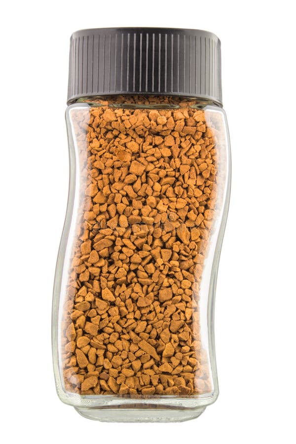Instant Coffee in a Glass Jar. Stock Photo - Image of dark, gourmet ...