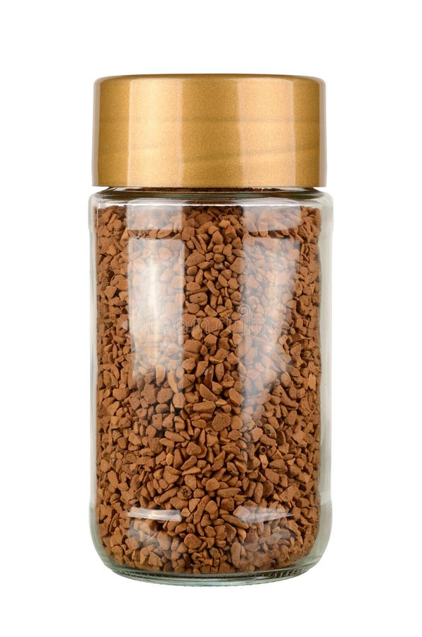 Instant coffee jar stock image. Image of glass, macro - 49965809
