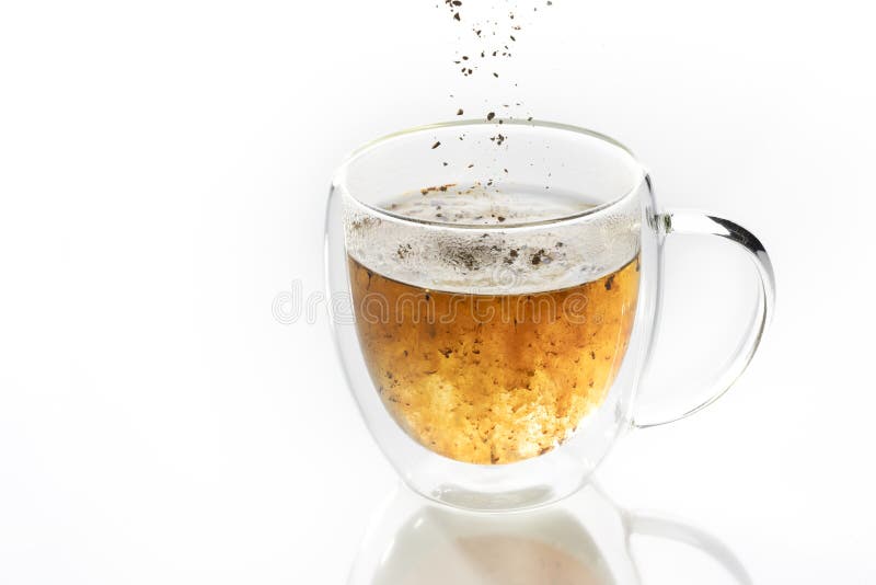 Instant Coffee is Poured into a Transparent Mug Stock Photo - Image of ...