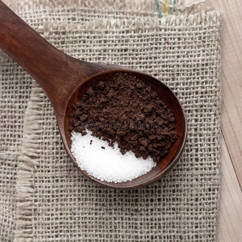 Instant Coffee and Sugar in Spoon Stock Image - Image of breakfast ...