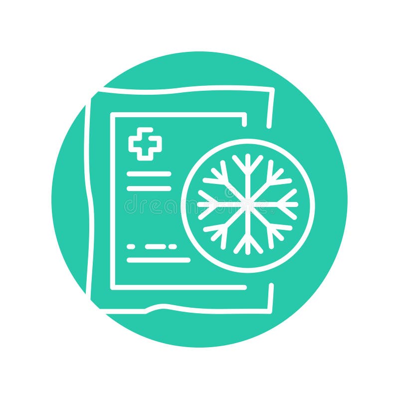 Instant Cold Compress Color Line Icon. First Aid Stock Vector ...