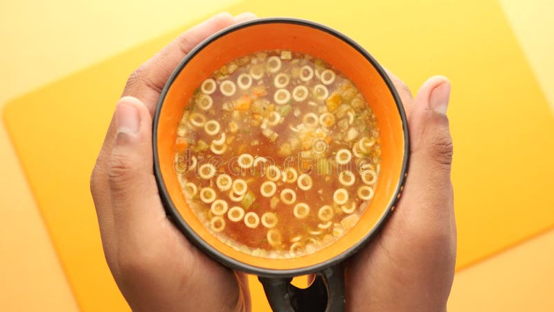 Instant Cup Soup in a Mug on Table Stock Video - Video of instant ...