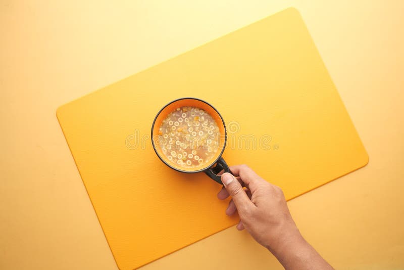Instant Cup Soup in a Mug on Table Stock Image - Image of steam, tasty ...