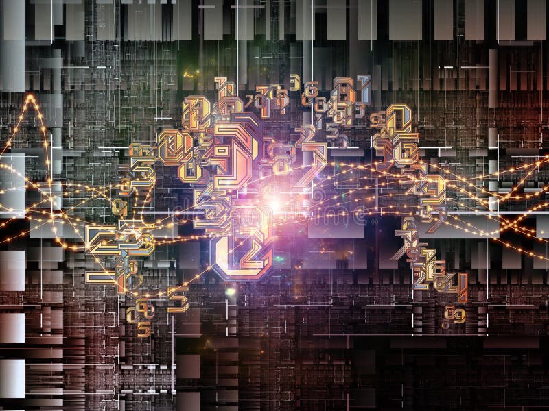 Instant of Digital World stock illustration. Illustration of light ...