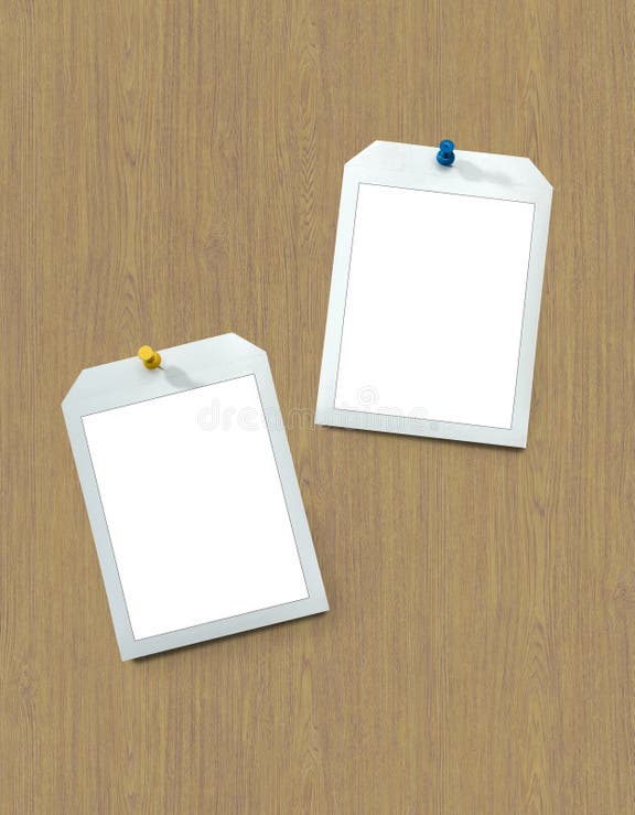 Instant Frames Hang on Wall with Colored Pins Stock Image - Image of ...