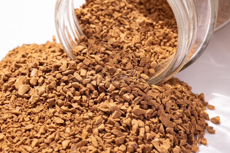 Instant Granular Coffee Close Up Stock Image - Image of aromatic, heap ...