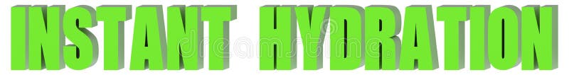 Instant Hydration - 3d Text , 3d Render Stock Illustration ...