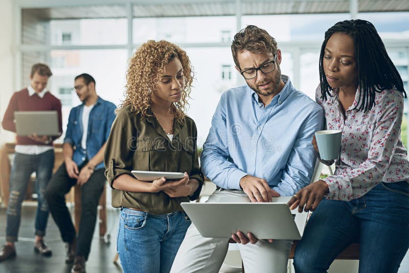 Instant Information for those Impromptu Meetings. a Group of Colleagues ...