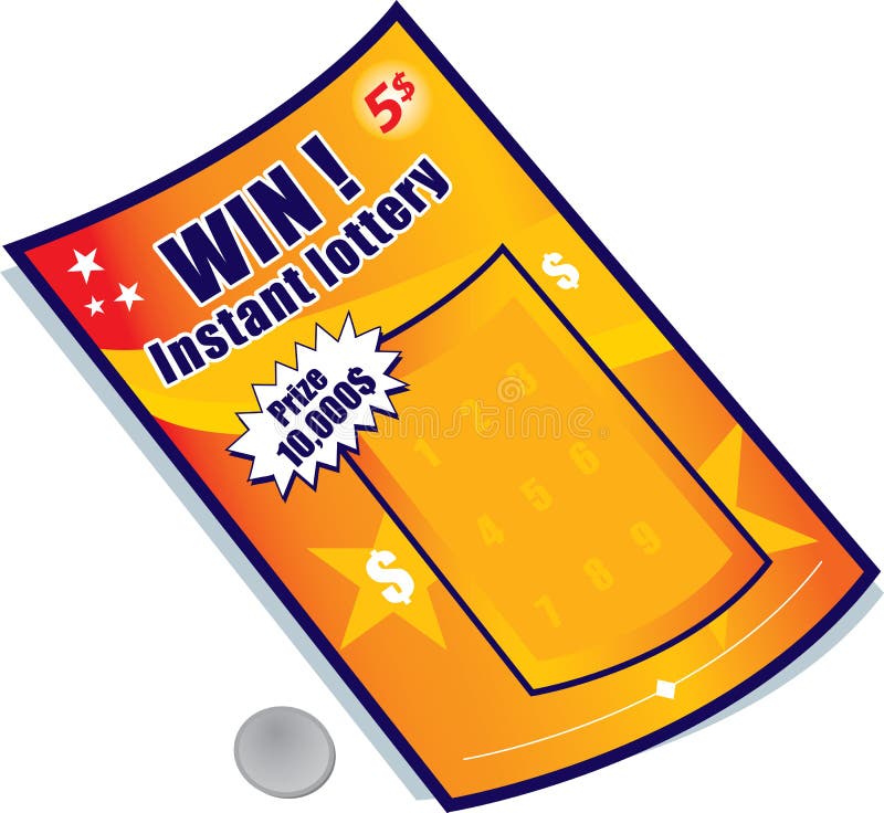 Instant Lottery Ticket Scratch Off Vector Illustration Stock Vector ...