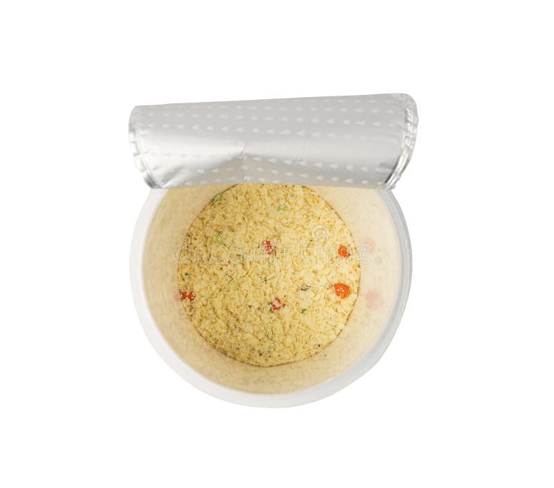 Instant Mashed Potato Powder Isolated, Potato Puree Flakes in a Plastic ...