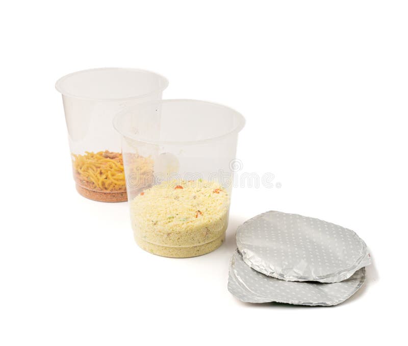 Instant Mashed Potato Powder Isolated, Potato Puree Flakes in a Plastic ...