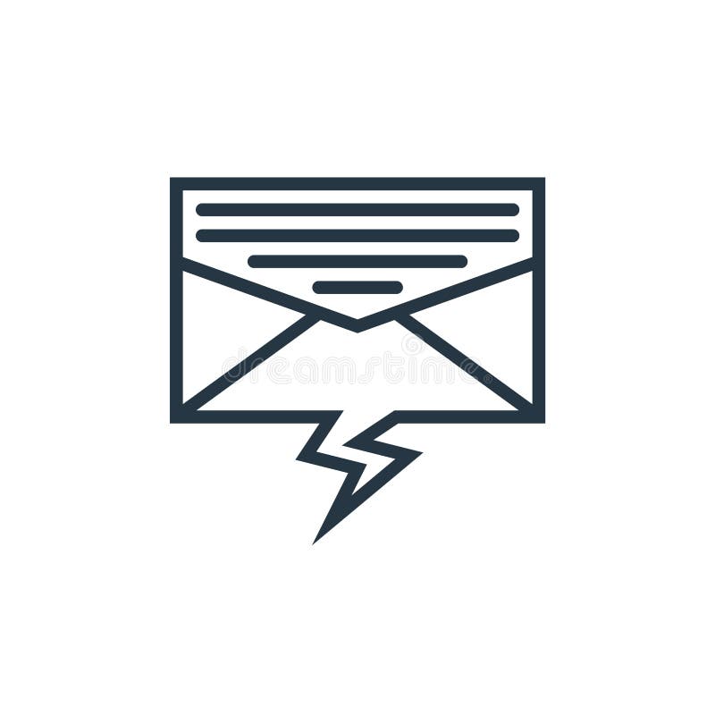 Instant Message Icon Vector from Business Marketing Concept. Thin Line ...