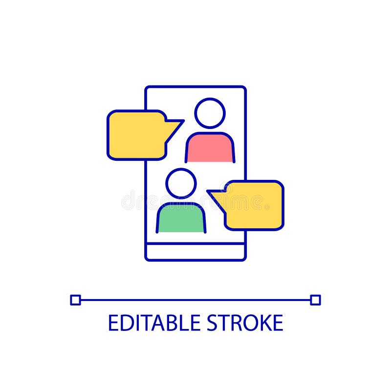 Instant Messaging App RGB Color Icon Stock Vector - Illustration of ...