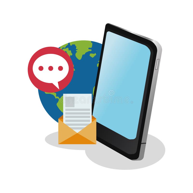 Instant Messaging Related Icons Image Stock Illustration - Illustration ...