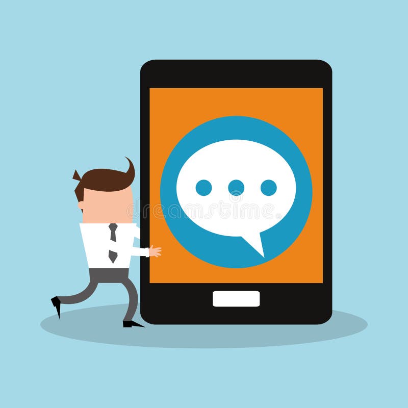 Instant Messaging Related Icons Image Stock Illustration - Illustration ...