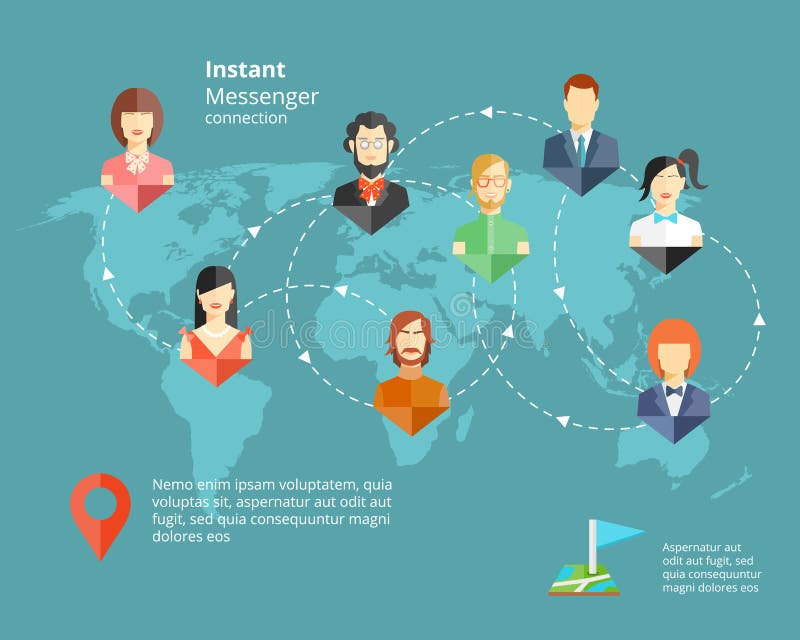 Instant Messenger Concept stock vector. Illustration of messenger ...