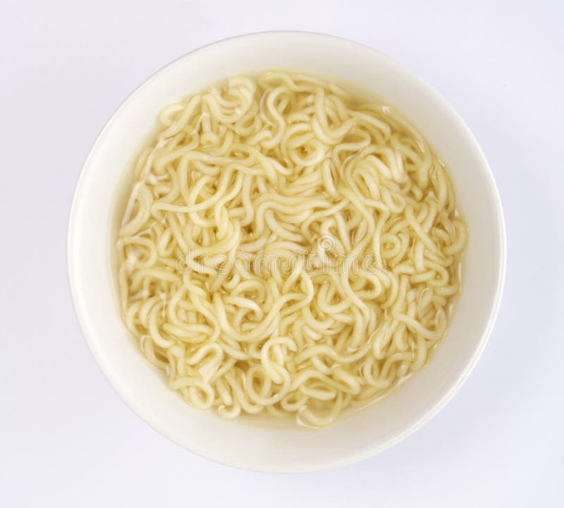 Instant Noodle in White Bowl Stock Photo - Image of ready, cook: 59585388