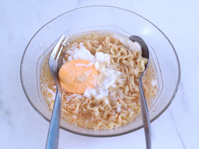 Instant noodle in a bowl. stock image. Image of noodle - 331070937