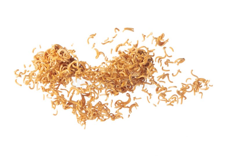 Instant Noodle Fly Explosion, Yellow Instant Noodle Float Explode ...