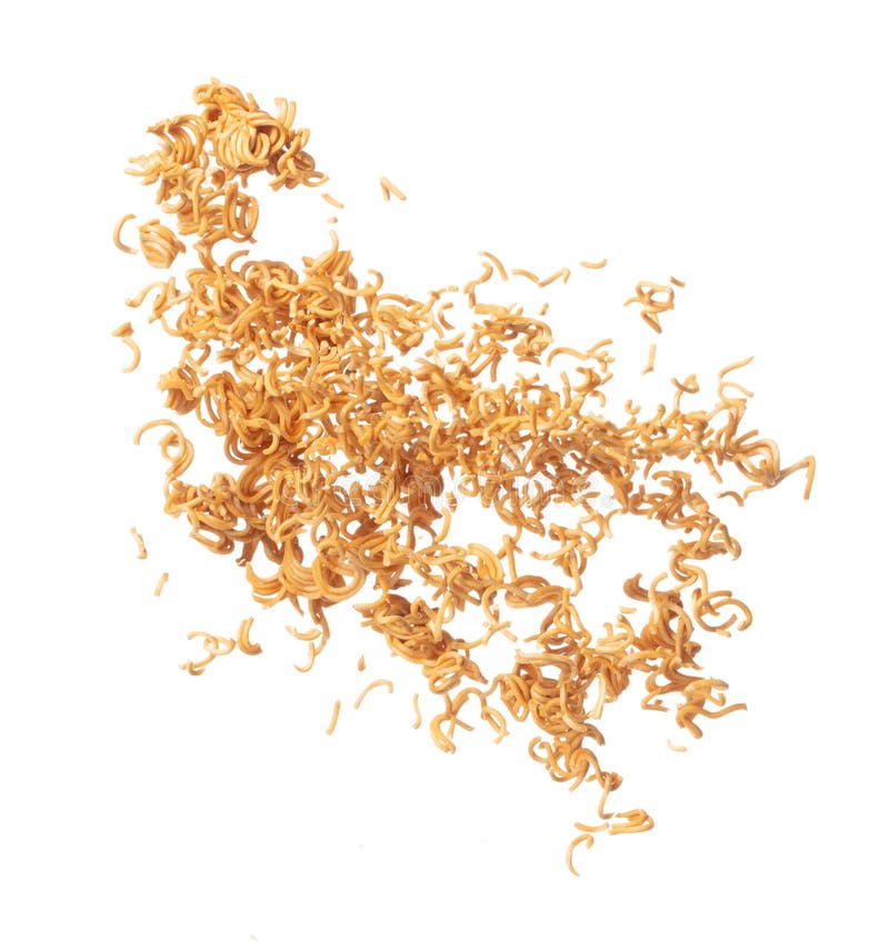 Instant Noodle Fly Explosion, Yellow Instant Noodle Float Explode ...