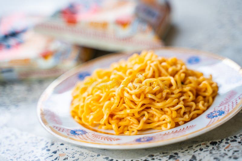 Instant Noodle Quickly Cooking for Eat Stock Photo - Image of cooking ...