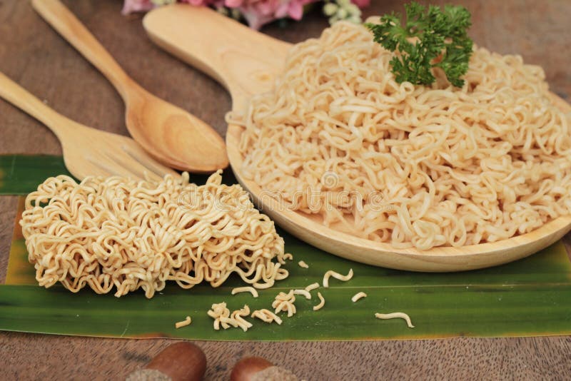 Instant Noodles at Blanched and Dry Instant Noodle. Stock Image - Image ...