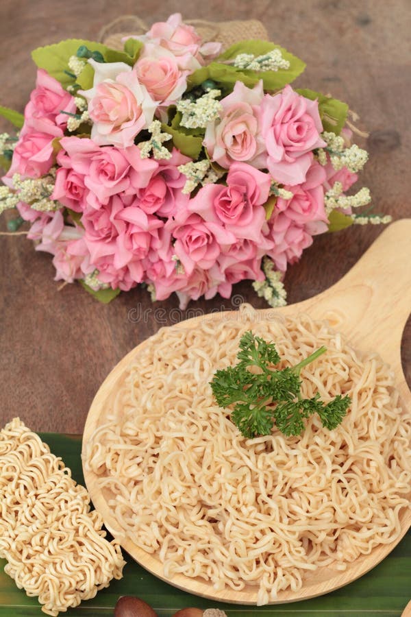 Instant Noodles at Blanched and Dry Instant Noodle. Stock Photo - Image ...