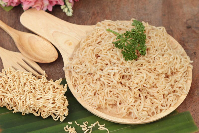 Instant Noodles at Blanched and Dry Instant Noodle. Stock Image - Image ...