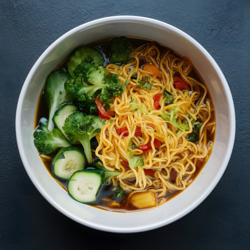 Instant Noodles with Fresh Vegetables for a Quick Meal Stock ...