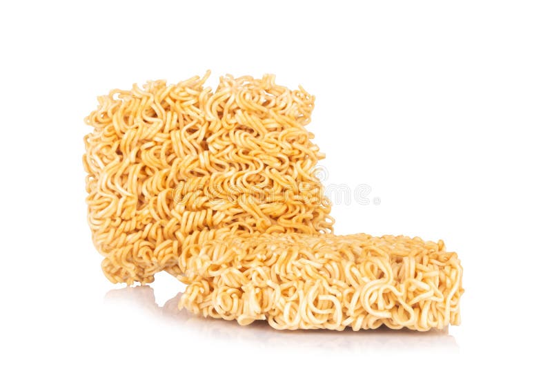 Instant Noodles Isolated on White Background Stock Photo - Image of ...