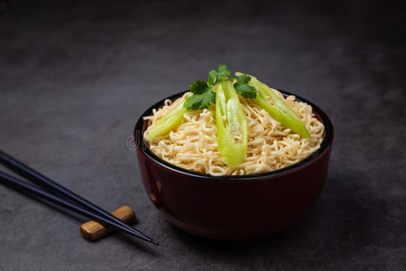 Instant Noodles are Ready To Serve on the Table Stock Photo - Image of ...