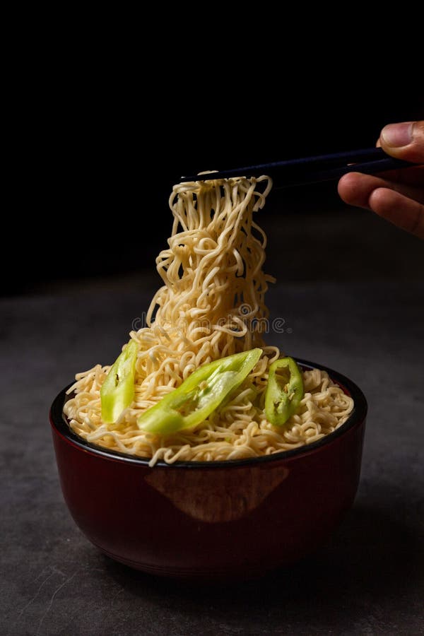 Instant Noodles are Ready To Serve on the Table Stock Photo - Image of ...