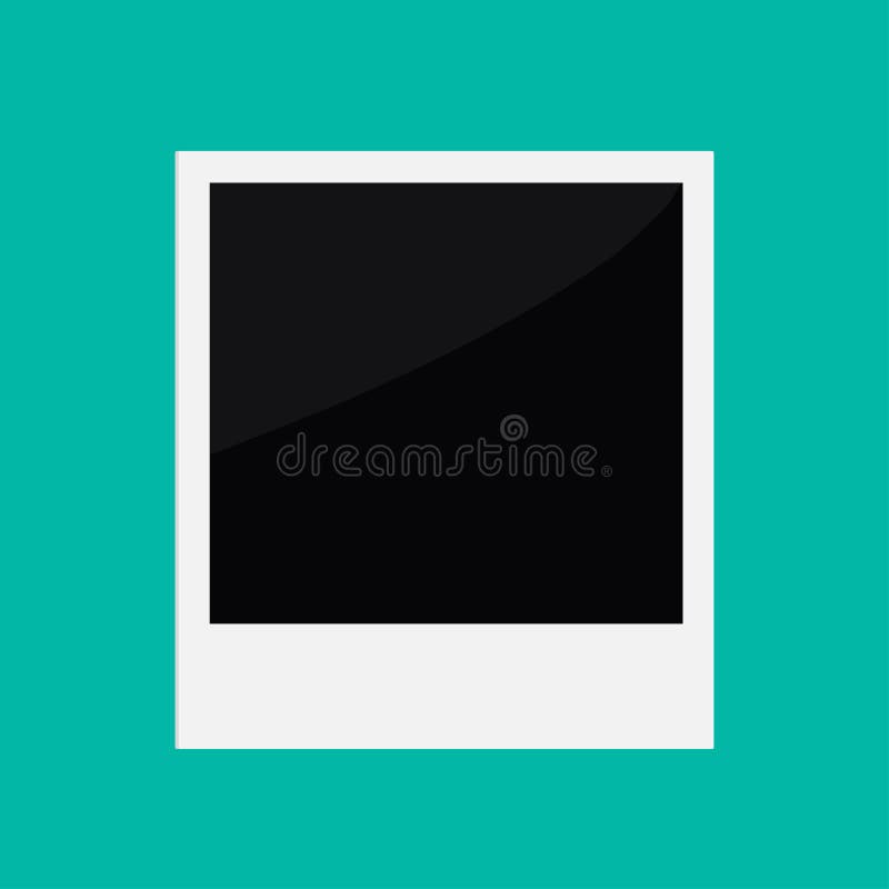 Instant Photo in Flat Design Style. Template Stock Vector ...